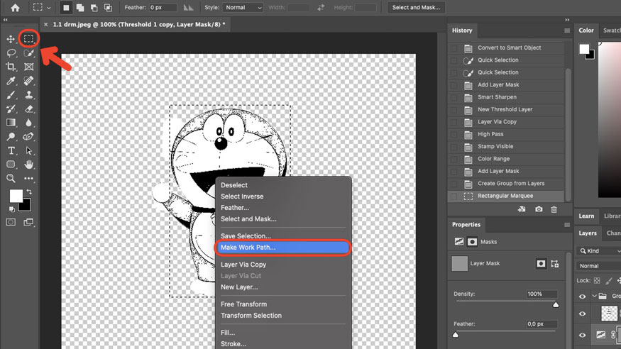 Instructions on how to convert images to vector in Photoshop